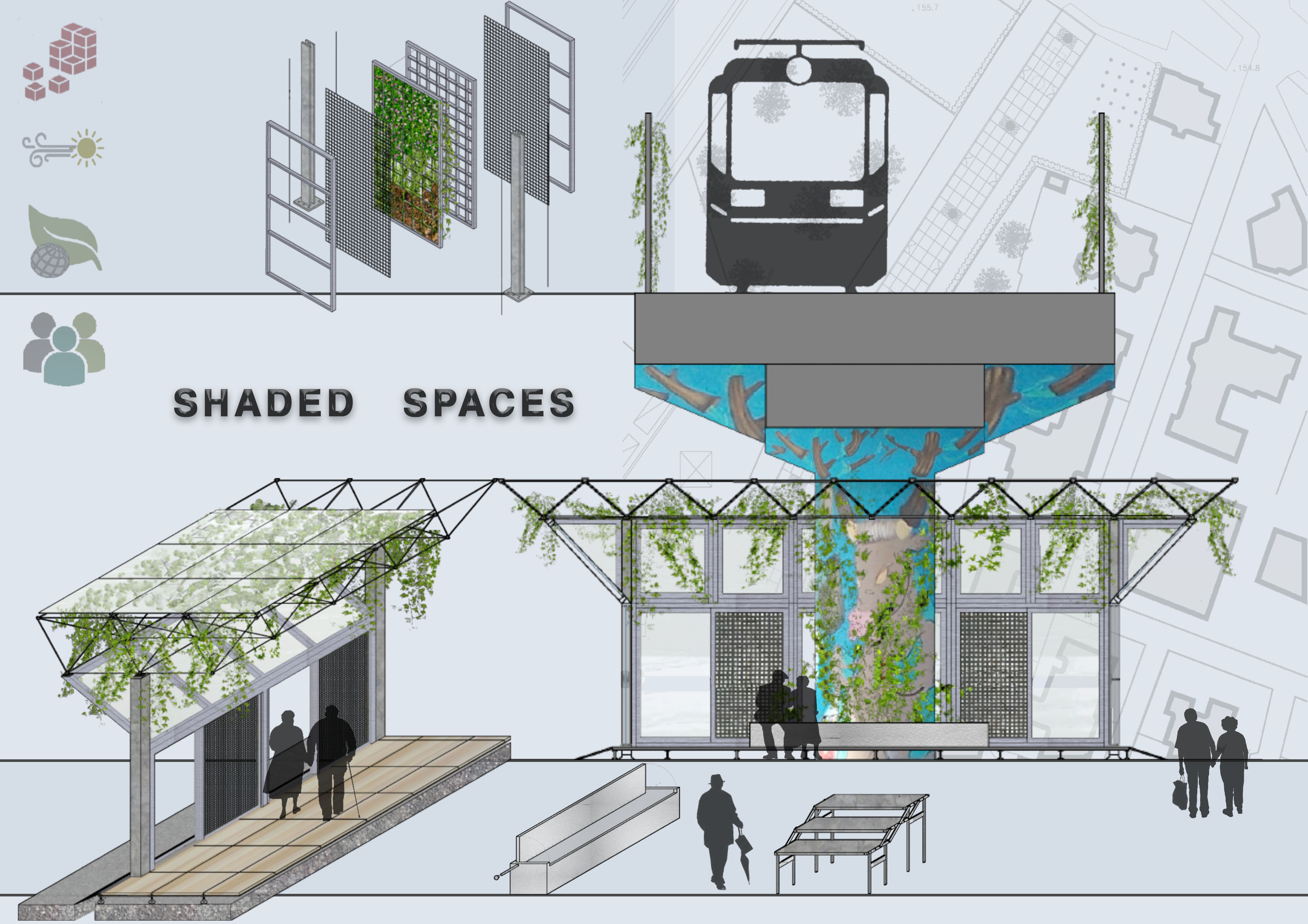 Reuse of the shaded spaces under metropolitan viaduct of Chiaiano ...
